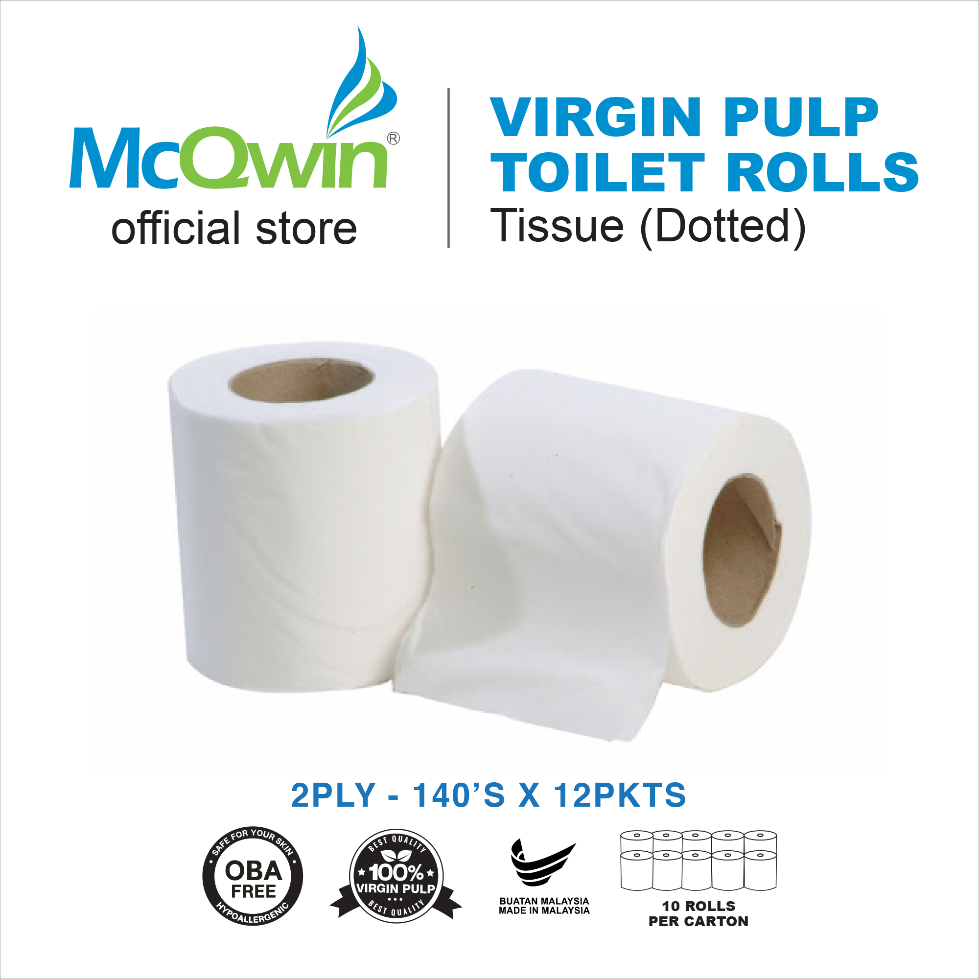 Virgin Pulp Ply Toilet Rolls Tissue Sheets X Packet X Rolls