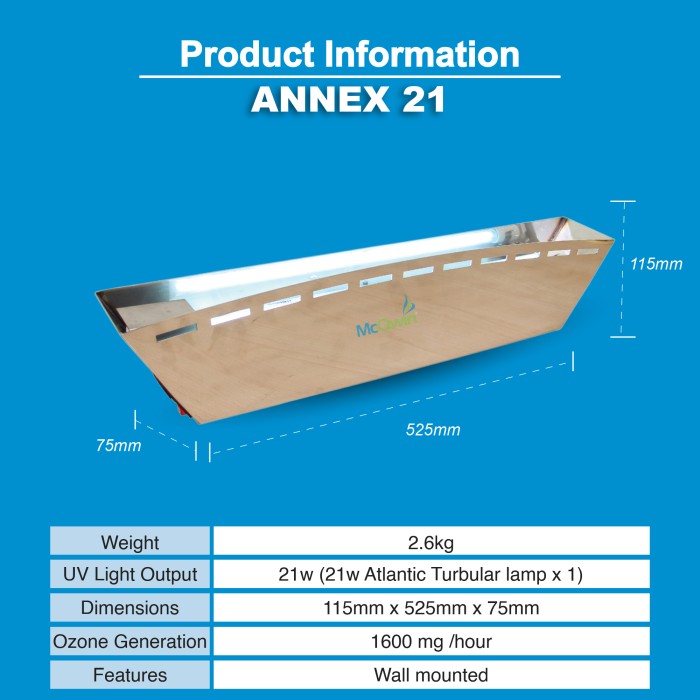 AIR STERILIZER - ANNEX 21 @ www.mqsupplies.com