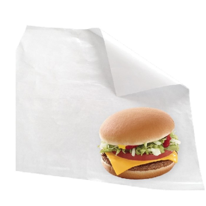 12" Burger Paper Plain (White) 100pcs x 20pkts @www.mqsupplies.com