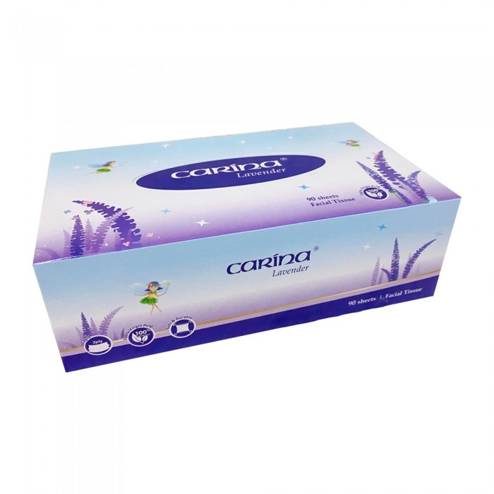 Carina Promo Lavender 2 Ply Facial Box Tissue Lavender 90sheets per pkt ...