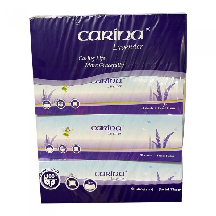 Carina Promo Lavender 2 Ply Facial Box Tissue Lavender 90sheets per pkt ...
