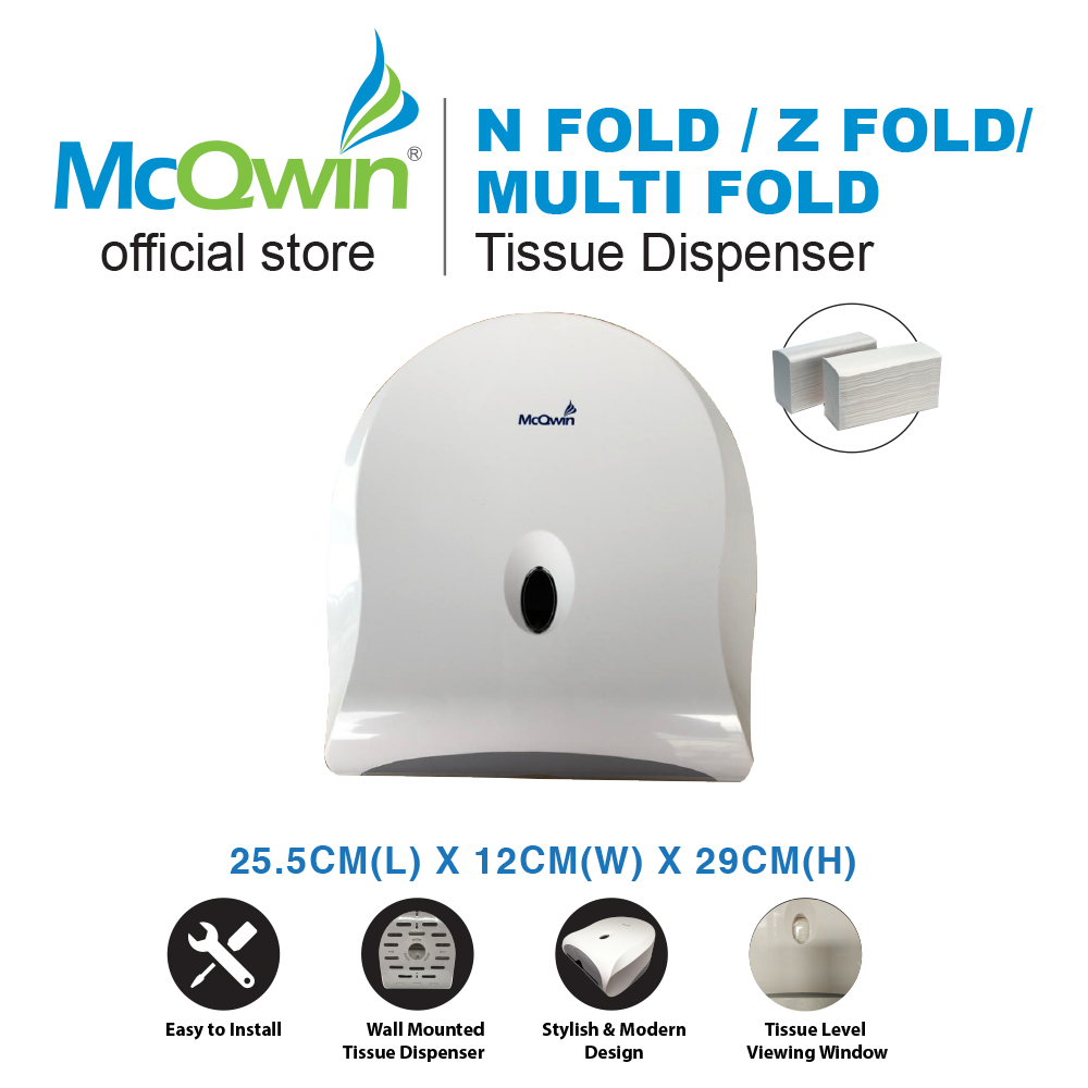 McQwin Hand Towel Interfold / Multi / N/Z Fold Tissue Dispenser ...