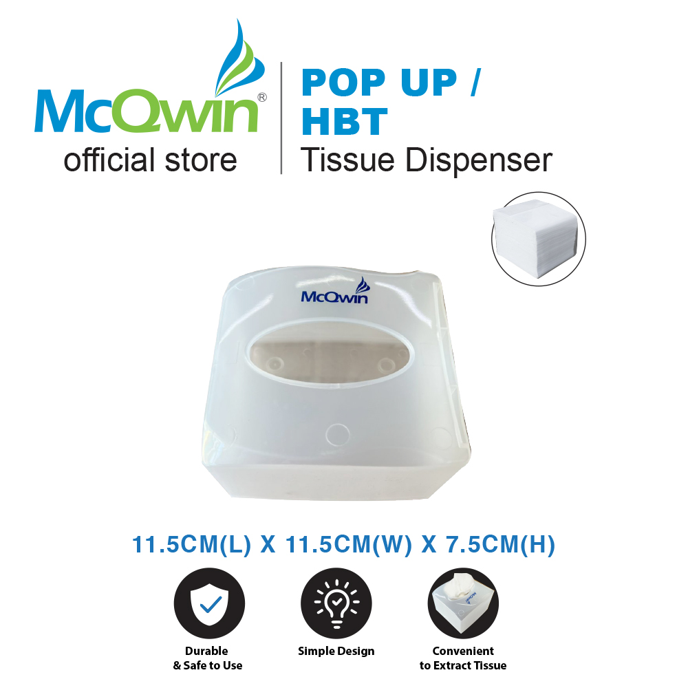 McQwin HBT / Pop Up Tissue Dispenser Translucent White (MCQ823)@ www ...