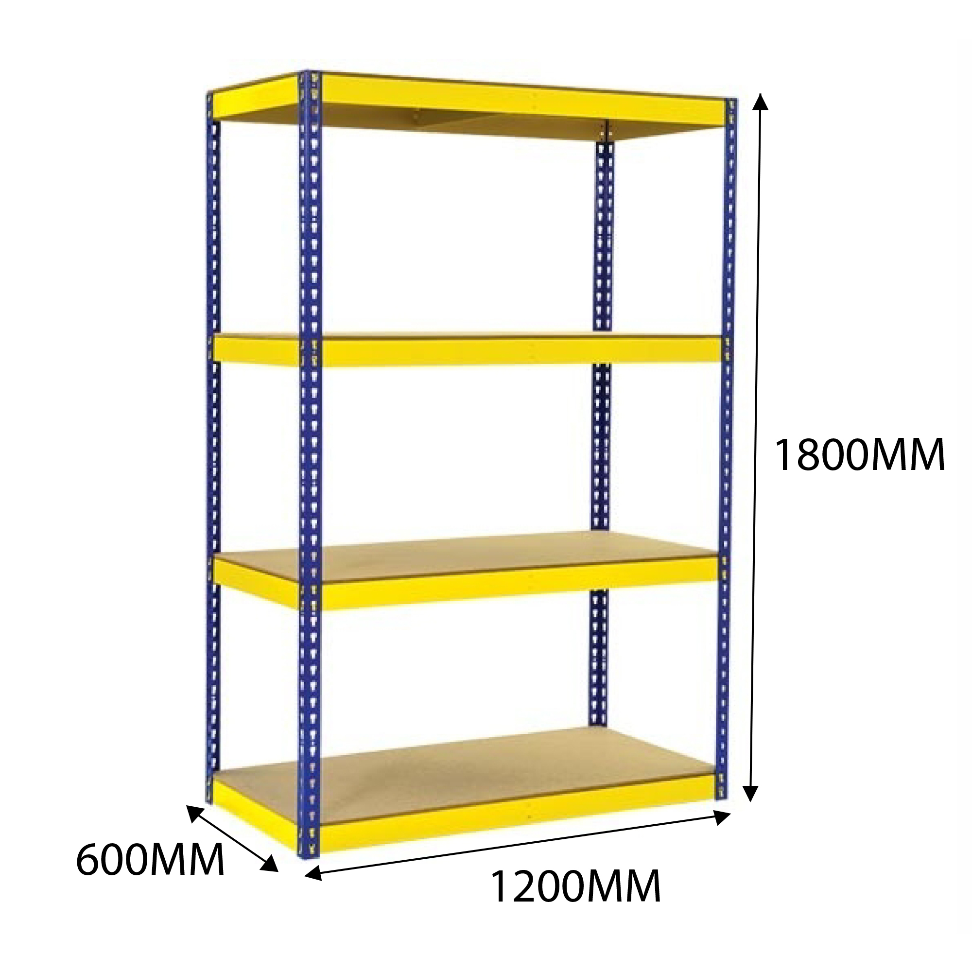 Boltless Rack 4 Level [600mm(D) x 1200mm(L) x 1800mm(H)], 200KG ...