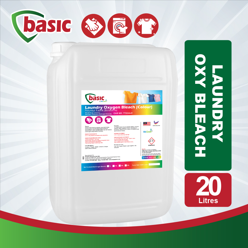 Basic Oxygen Color Bleach 20L@ www.mqsupplies.com